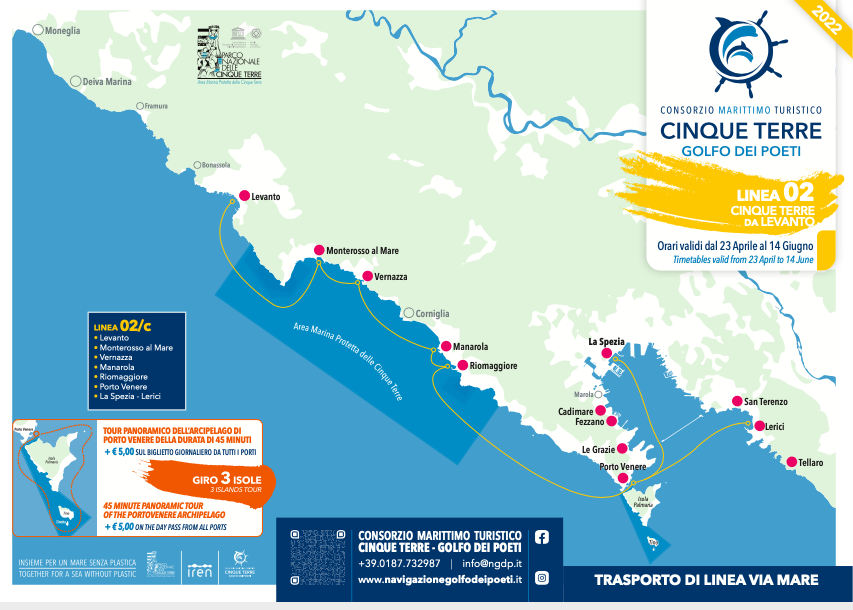 Orari battelli fino a 14 giu » Cinque Terre Consorzio Turistico