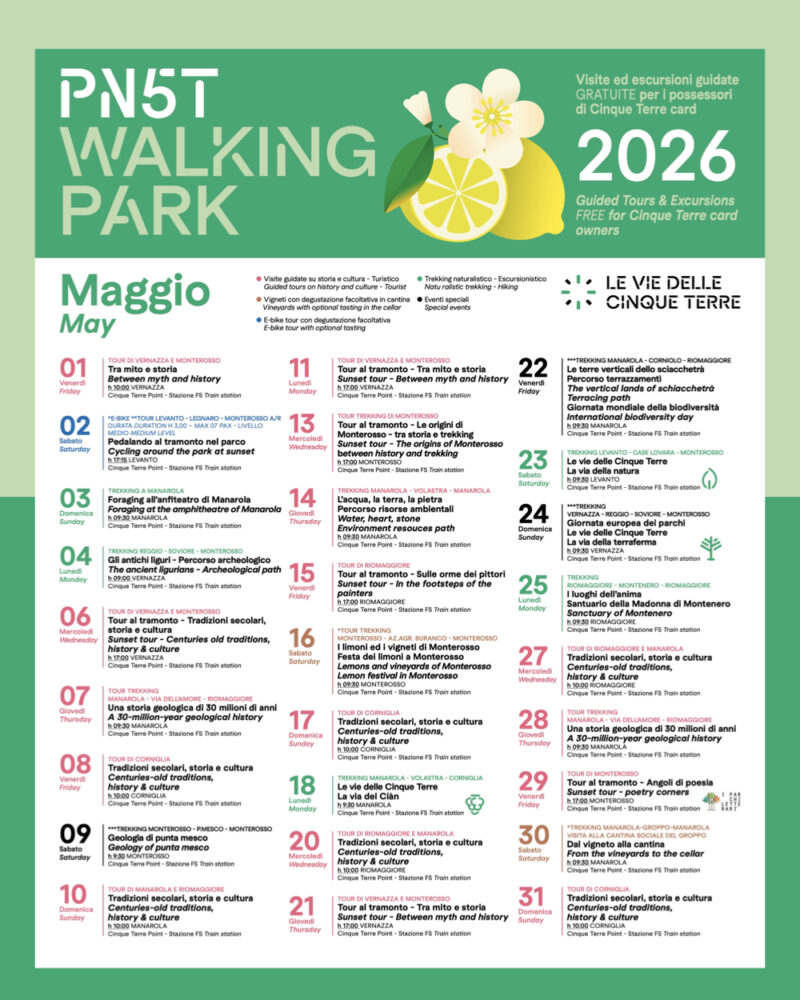 Cinque Terre Walking Park 2026 » Cinque Terre Consorzio Turistico